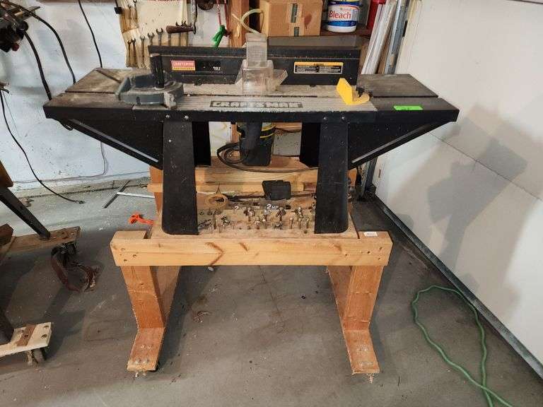 Craftsman Router Table w/ Router many bits & Stand. Garage - Ness Bros ...