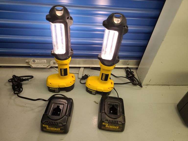 18v DeWalt Work Lights w/ Batteries & Chargers. 1013 - Ness Bros ...