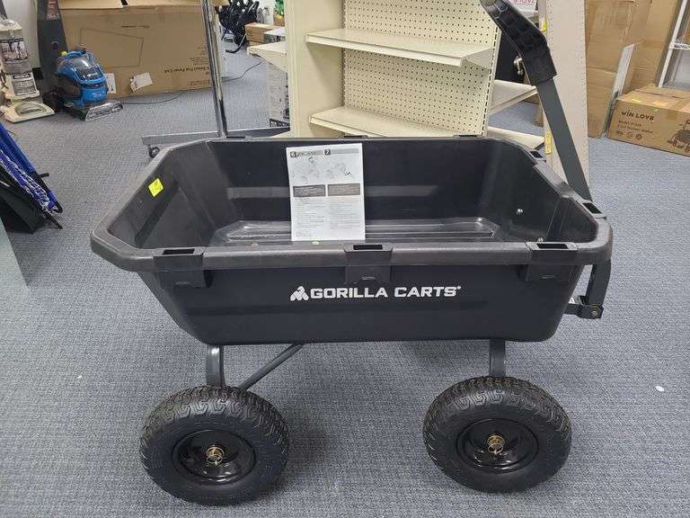 Gorilla Carts Poly Yard Dump Cart - Ness Bros Realtors & Auctioneers