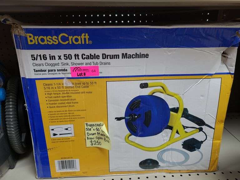 Brasscraft 5 16 In X 50 Ft Cable Drum Machine
