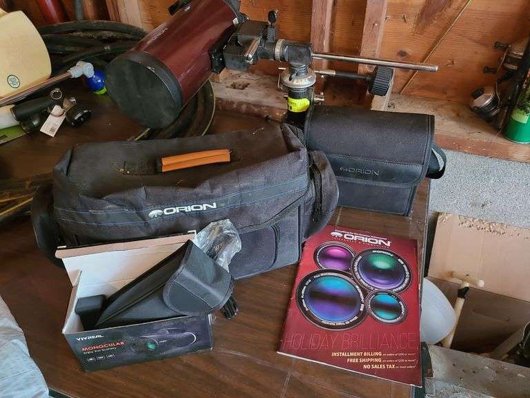 Orion Telescope, Binoculars, & Vivreal Monocular with Accessories ...