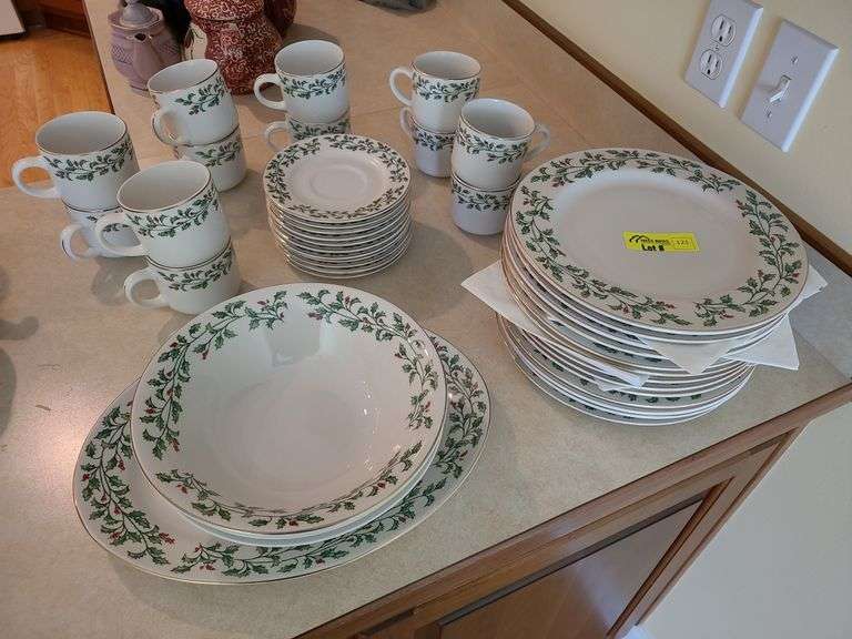 30+ Piece Crofton Holly-Themed China Set. K - Ness Bros Realtors ...