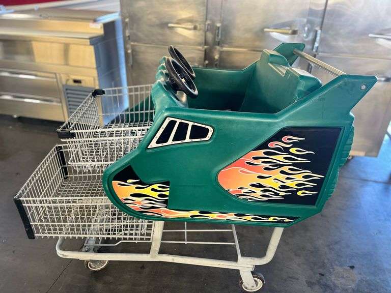 Two-Tier Race Car Shopping Cart - NexBid