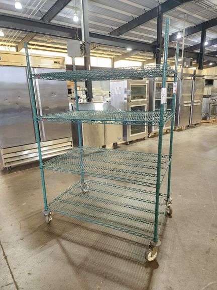 48" Metro Wire Shelving Rack On Wheels - NexBid