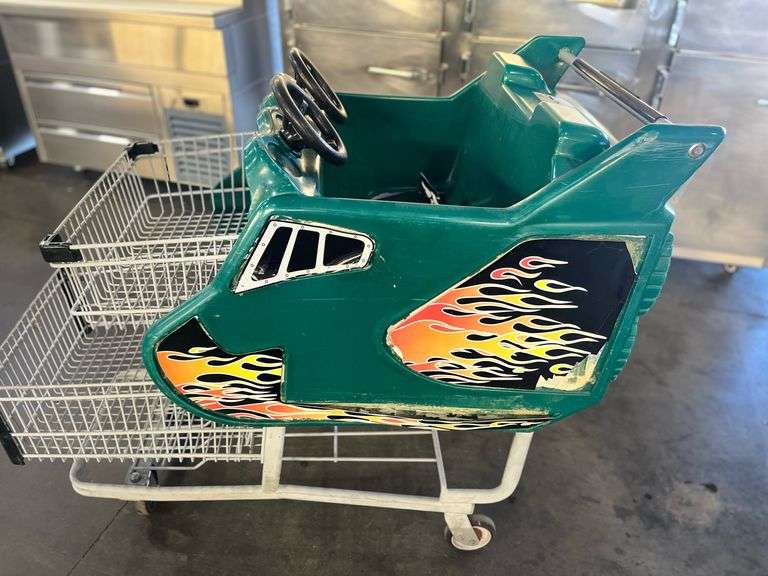 Two-Tier Race Car Shopping Cart - NexBid