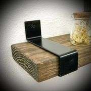 Bid x 2 Sets of 2 NEW Industrial-Style Wrap-Around Metal Shelf Brackets ...