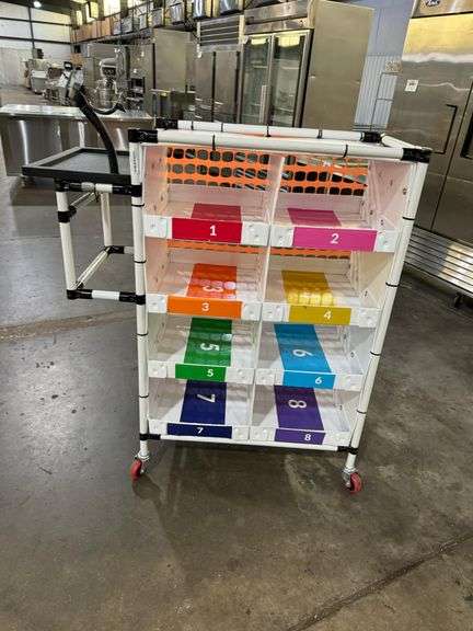 PVC Frame Inventory Order Pulling Cart - NexBid