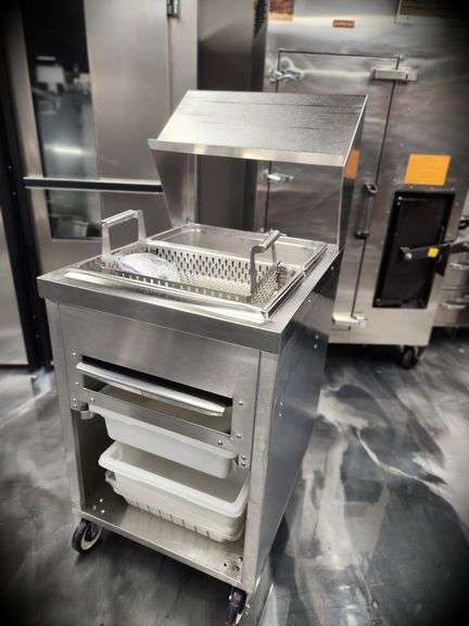Giles BBT-O Breading & Batter Table w/ Dipping Basket & Sifter Drawer ...