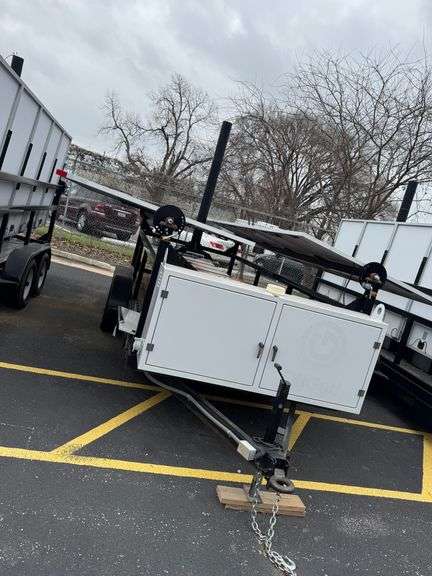 20' HYBRID Mobile Solar Generator Trailer w Kubota Diesel Backup - NexBid