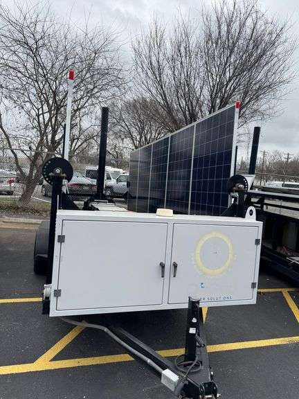 20' HYBRID Mobile Solar Generator Trailer w Kubota Diesel Backup - NexBid