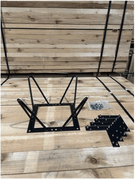 Bid x 10 Sets NEW IN BOX 8" Powder Coated Hair Pin Table Leg Set - NexBid