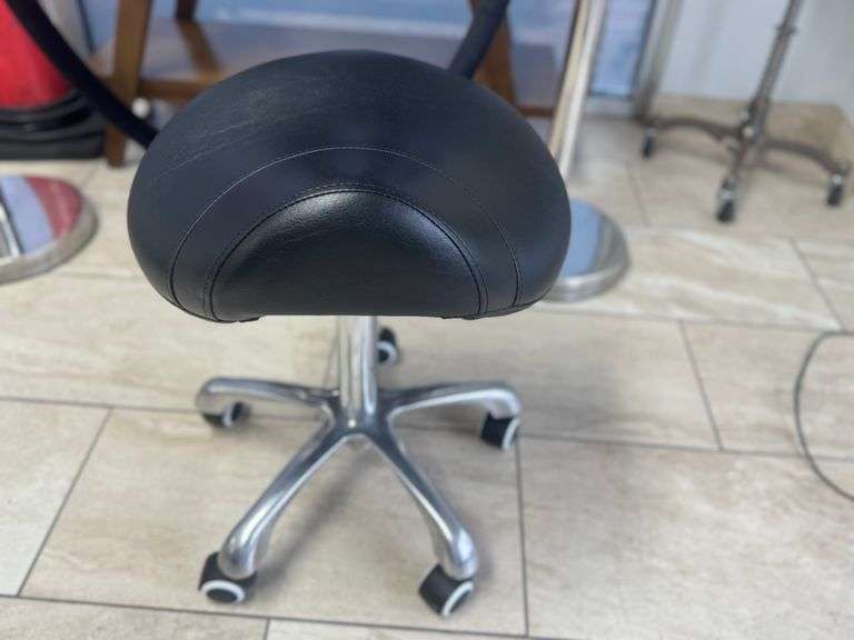 Rolling Lowboy Motorcycle Seat Stool - NexBid