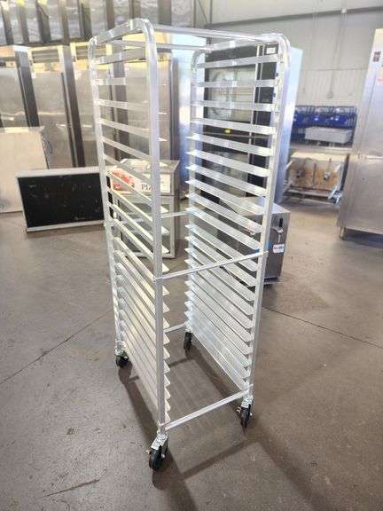 NEW 20-Pan End Load Aluminum Bakery Rack – Ready to Roll - NexBid
