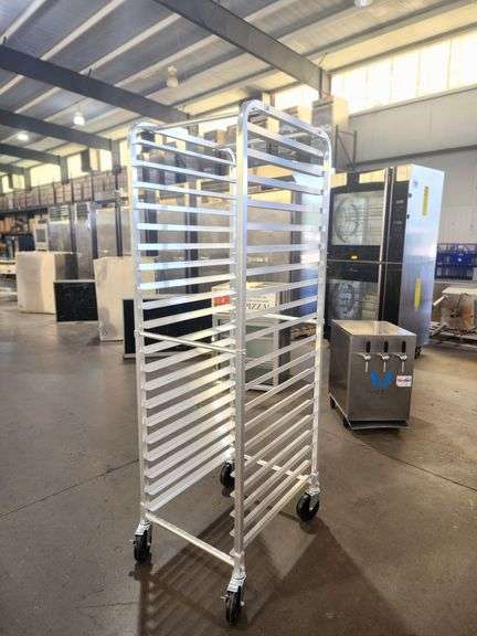 NEW 20-Pan End Load Aluminum Bakery Rack – Ready to Roll - NexBid