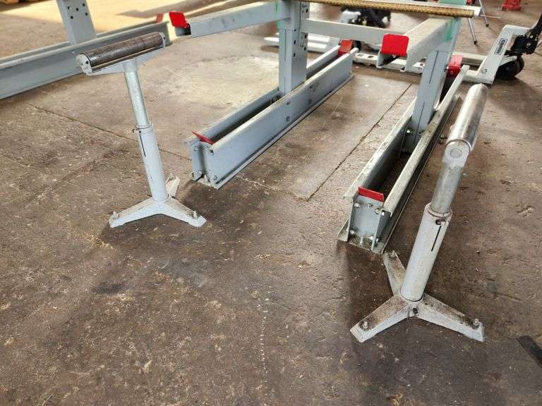 Bid X 2 – Vestil STAND-H Heavy-Duty Floor-Mount Roller Stands - NexBid