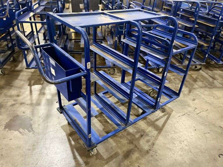 66" x 25" x 47" – “The Bin Boss” Utility Rack Cart - NexBid