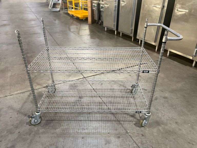 Chrome Wire Shelving Cart 53" X 24" X 40" - NexBid