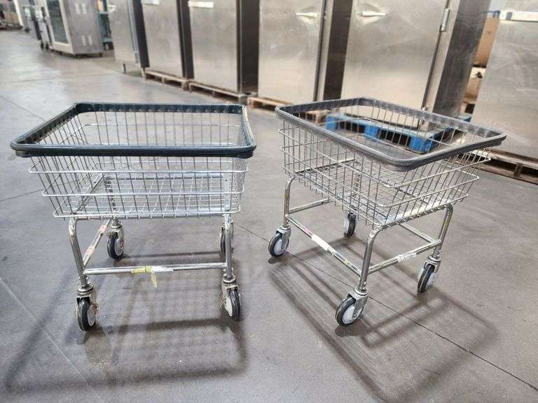 Bid is X 2 27" x 23" x 27" Chrome Utility Cart – Rolling Inventory ...