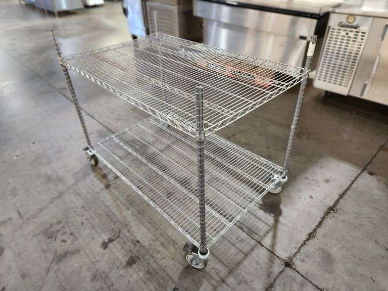 Chrome Wire Shelving Cart 48" X 30" X 40" - NexBid