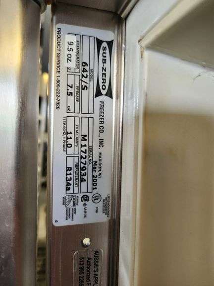 SUB-ZERO 642 S – 42” Built-In Refrigerator/Freezer - NexBid