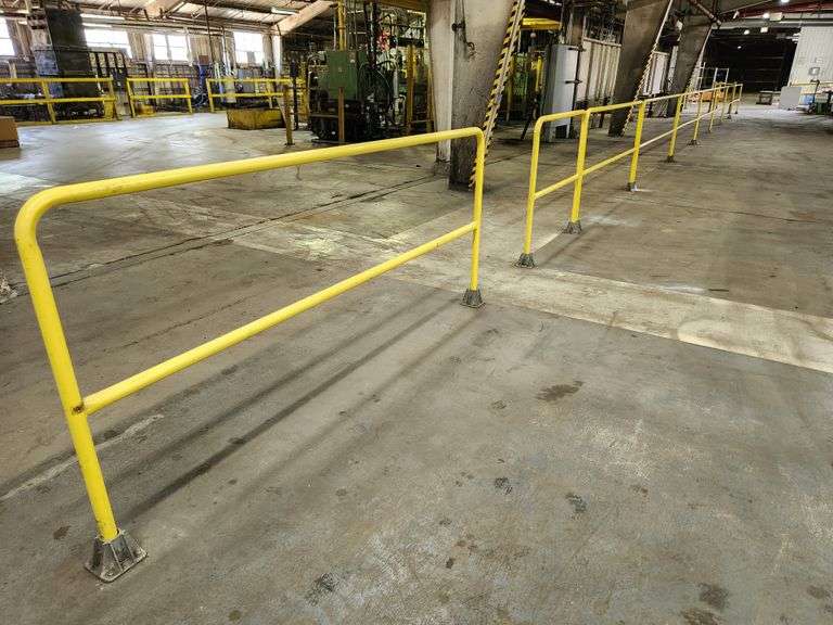 🔧 82' Run of Yellow Metal Safety Barrier – 9 Panels Total - NexBid