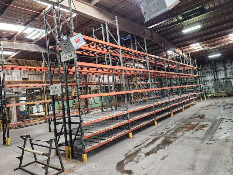 Bid x 18 – Dual-Row Pallet Racking System with Integrated Roller ...