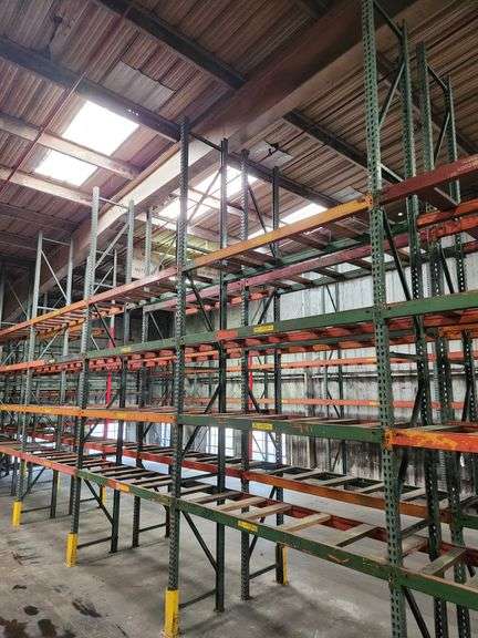 Bid x 9 – Heavy-Duty Warehouse Pallet Racking Sections – 20’ Uprights ...