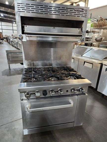 Cook Rite 36” Natural Gas Range w/ Mounted 36” Imperial Salamander ...
