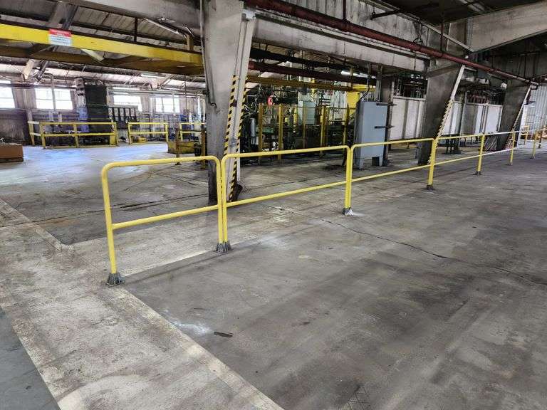 🔧 82' Run of Yellow Metal Safety Barrier – 9 Panels Total - NexBid