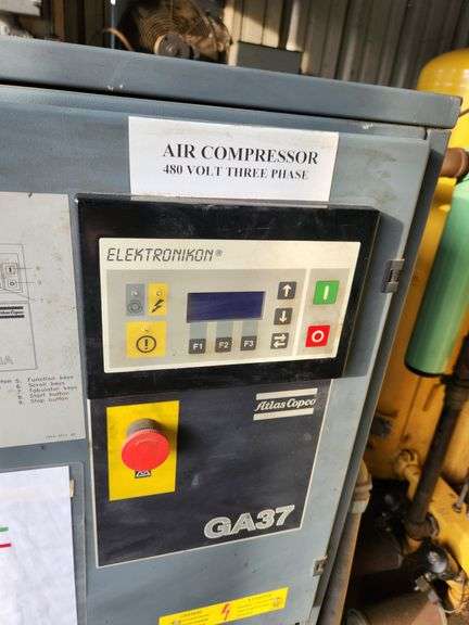 Atlas Copco GA37 Air Compressor System w/ Kaeser KAD-260 Dryer ...