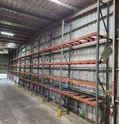 Bid x 9 – Heavy-Duty Warehouse Pallet Racking Sections – 20’ Uprights ...
