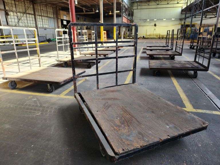 68” X 52” X 60” Steel Frame Wooden Deck Platform Dolly - NexBid