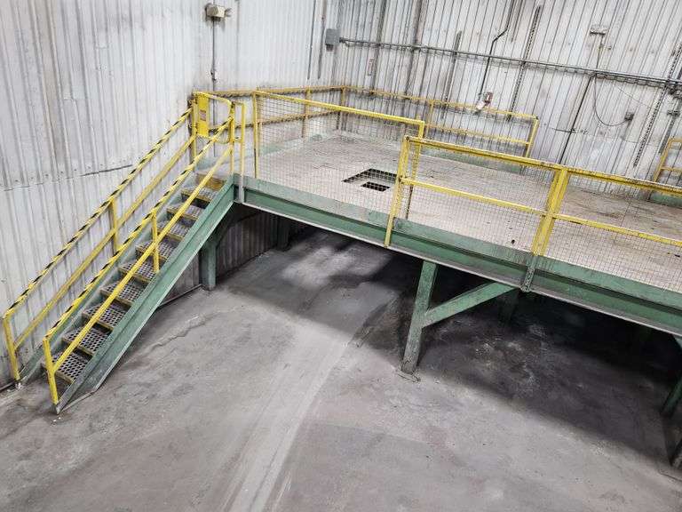 Industrial Steel Mezzanine Platform – 34' x 15' – Includes Staircase ...