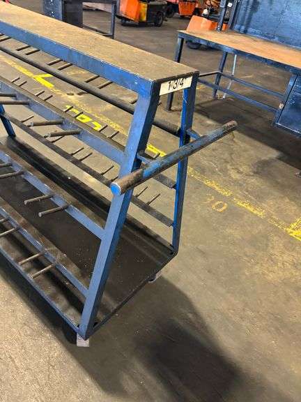 Heavy-Duty Industrial Steel Rod Rack on Casters – Shop Storage or Decor ...
