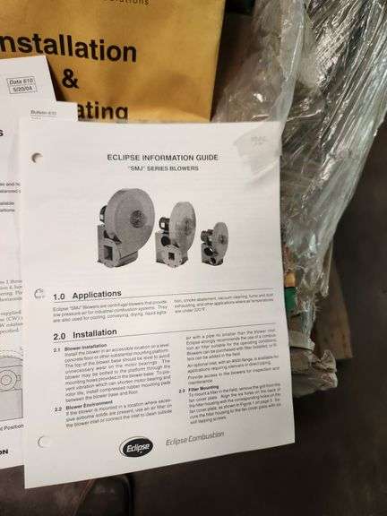 ECLIPSE SMJ Series Turbo Blower – Unused Facility Inventory - NexBid