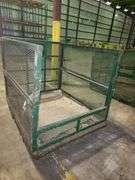 Heavy-Duty Industrial Steel Mesh Parts Cage – 52”W x 64”D x 54.5”H ...