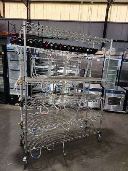 Bag-in-Box Beverage Rack System w/ Flowjet Pumps – 61" x 21" x 80" on ...