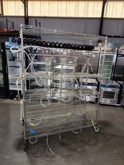 Bag-in-Box Beverage Rack System w/ Flowjet Pumps – 61" x 21" x 80" on ...
