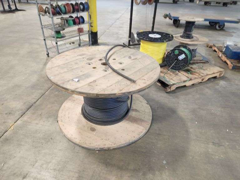 Heavy-Gauge Industrial Cable on Spool – High-Capacity 4-Conductor Wire ...