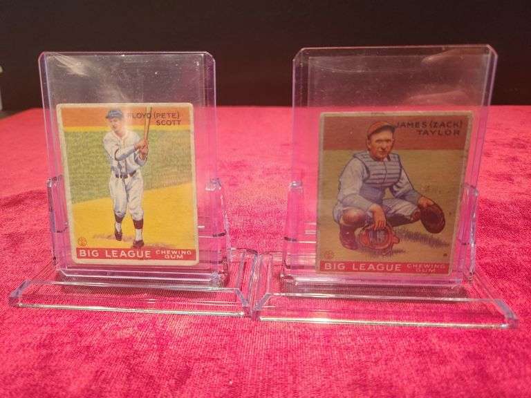 Bid X 2 1933 Goudey Gum Cards Floyd Scott & James Taylor - NexBid