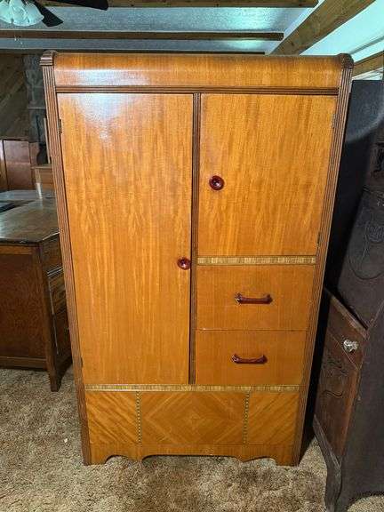 Art Deco Waterfall Chifferobe - NGW Auctions