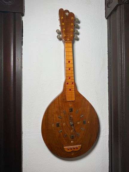 Mandolin shaped wall clock - NGW Auctions