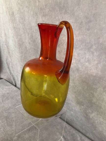 Blenko glass pitcher - NGW Auctions