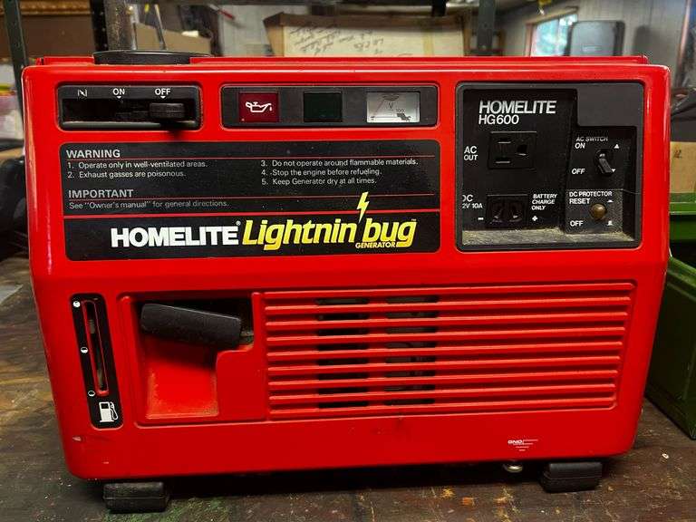 Homelite lightin bug generator - NGW Auctions