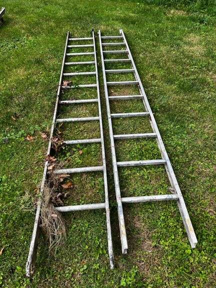 2 piece aluminum ladder - NGW Auctions