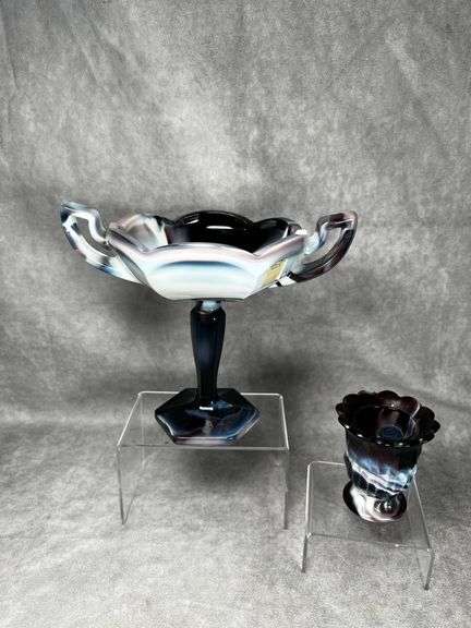 Westmoreland and Imperial slag glass items - NGW Auctions