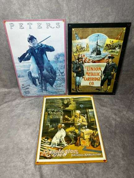 3 reproduction metal signs - NGW Auctions