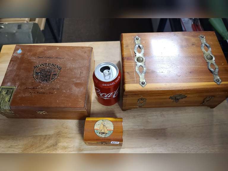 Wood Cuban cigar box. Gulfport, MS box. Decorative wood box. - Northern ...