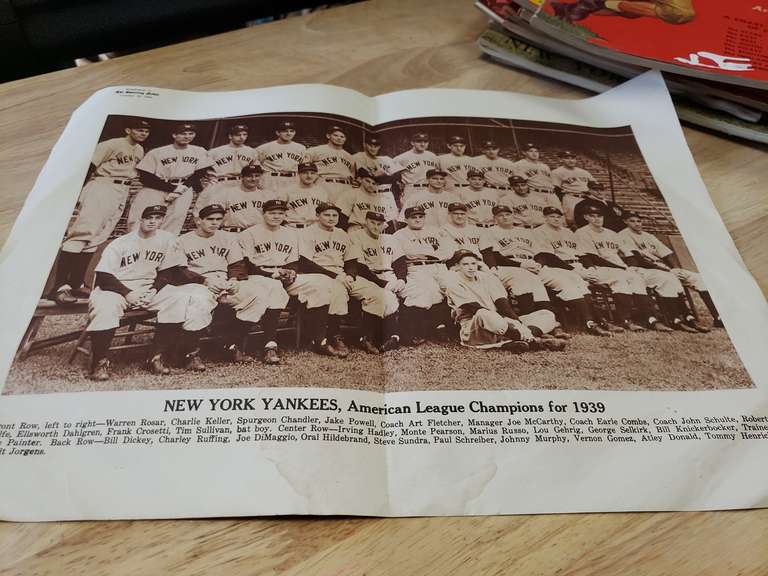 1939 New York Yankees champions picture - Northern Kentucky Auction, LLC