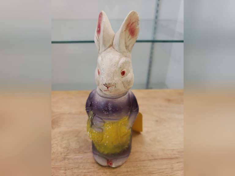 German rabbit chalkwate candy container - Northern Kentucky Auction, LLC